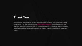 Rolfe's Reflective Model: A Guide to Self-Awareness | PPTX