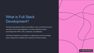 BENIFITS OF FULL STACK JAVA DEVELOPMENT COURSE | PPT
