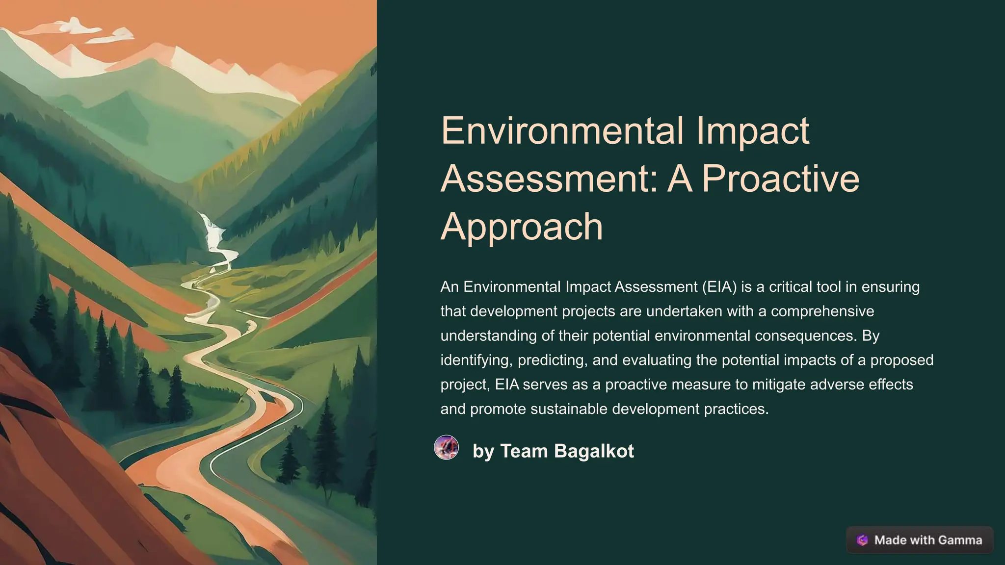 Report on Environment impact assessment. | PPTX
