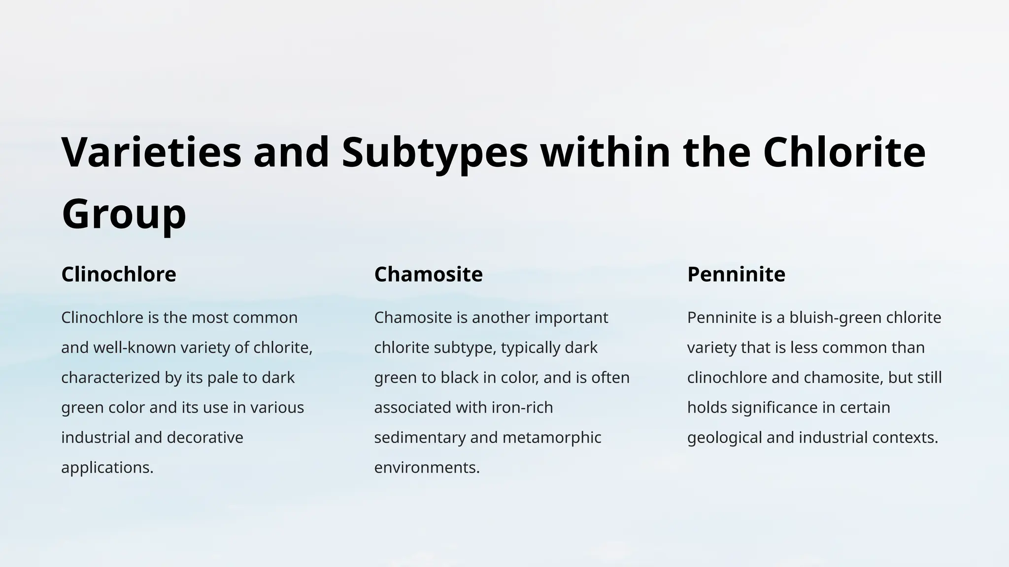 Chlorite group mineral in mineralogy.pptx
