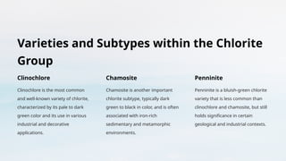 Chlorite group mineral in mineralogy.pptx