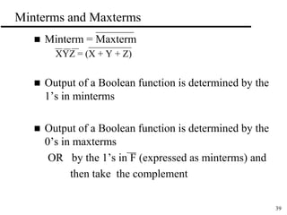Basic Boolean Algebra and DeMorgan's Laws | PDF