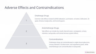 Cholinergic and anticholinergic Drugs : Mechanism and usage | PPT
