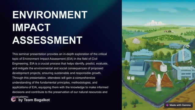 Report on Environment impact assessment. | PPTX