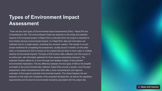 Report on Environment impact assessment. | PPTX