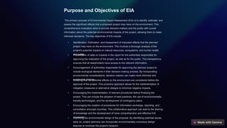 Report on Environment impact assessment. | PPTX