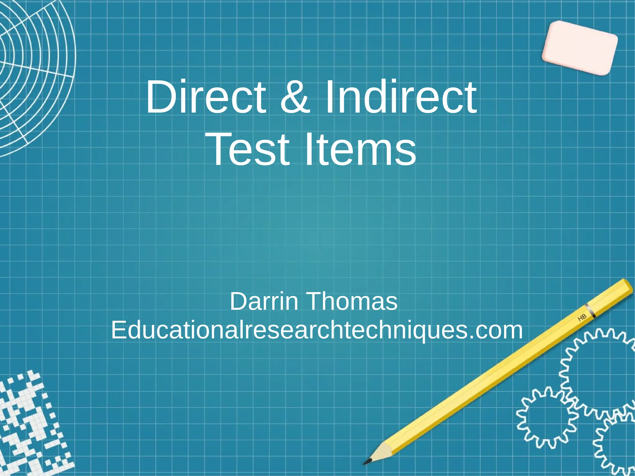 Direct Indirect Assessment Items | ODP