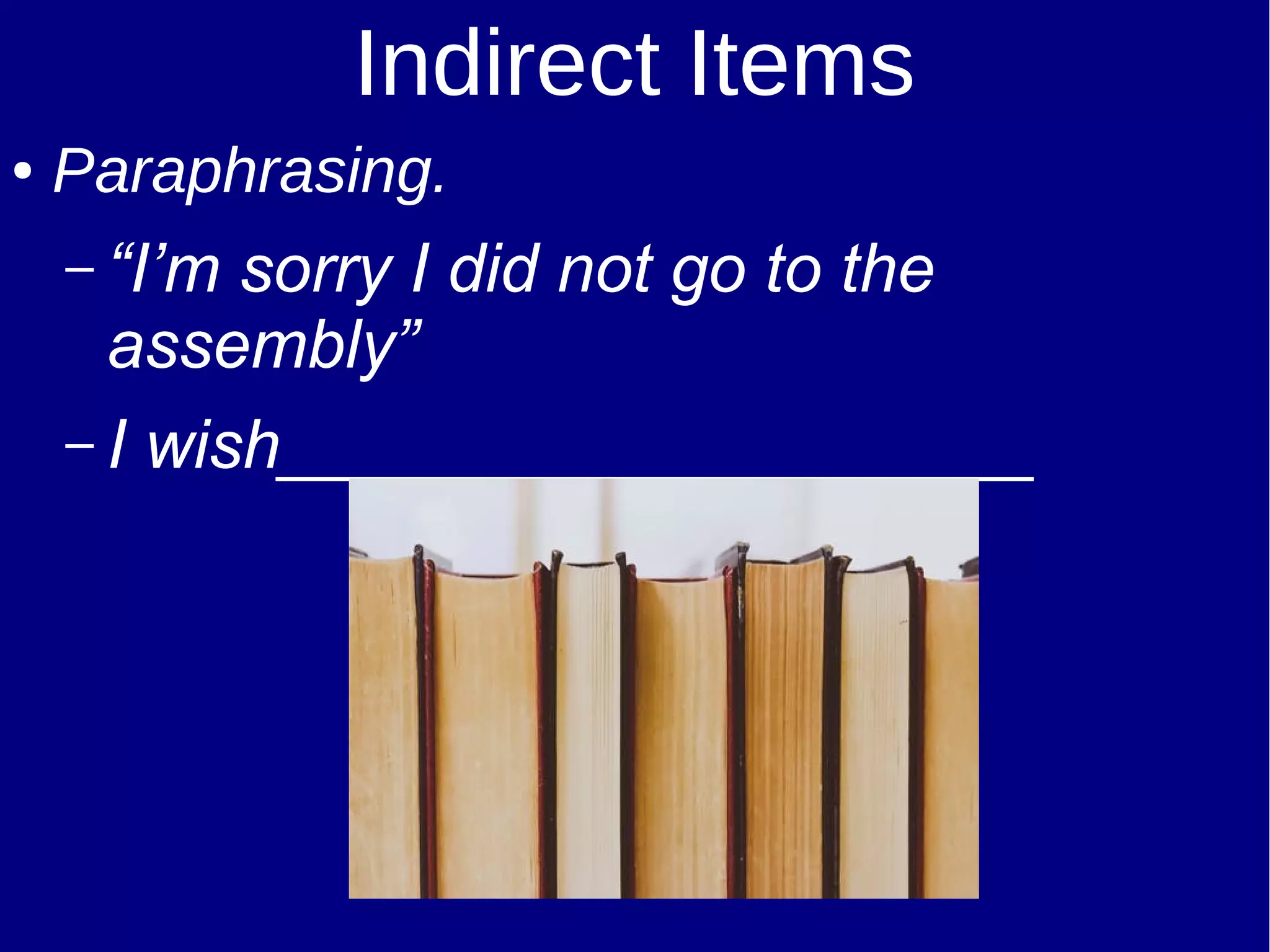 Direct Indirect Assessment Items | ODP