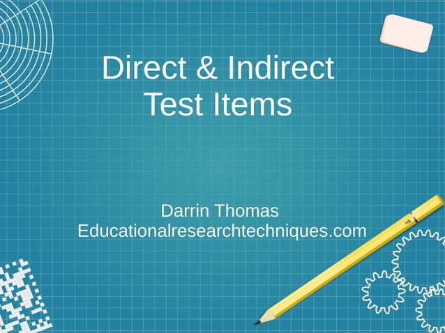Direct Indirect Assessment Items | ODP