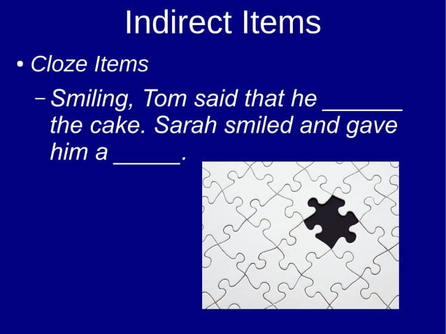 Direct Indirect Assessment Items | ODP