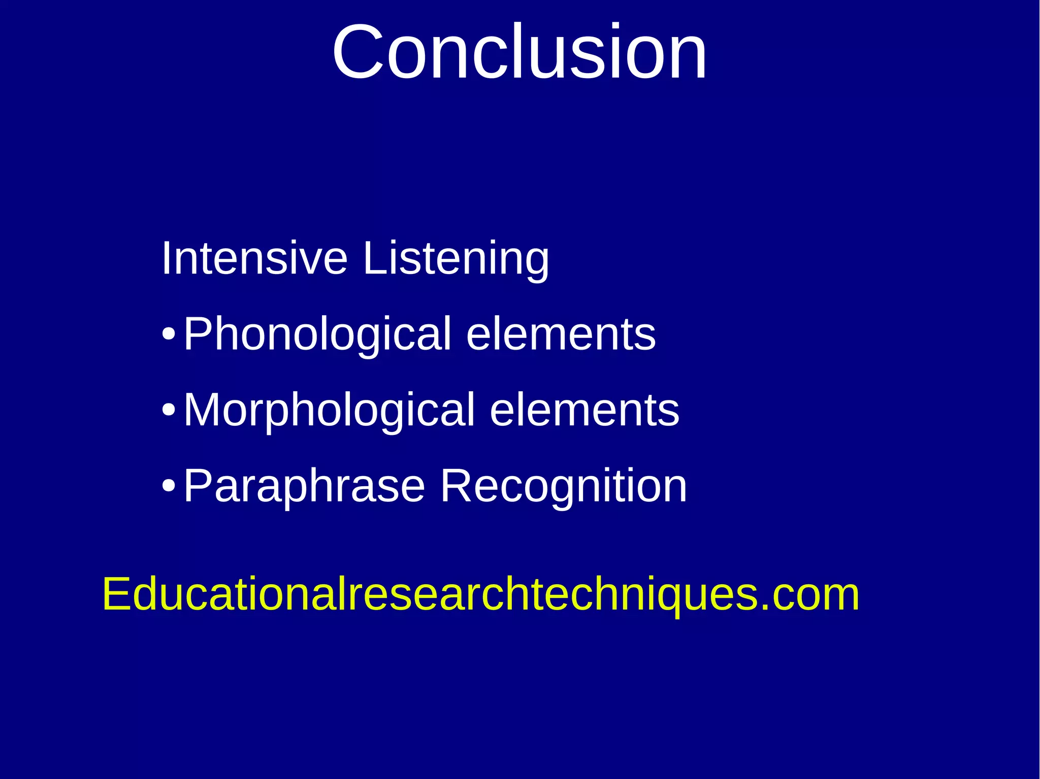 Intensive Listening in ESL | ODP