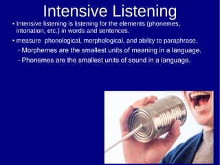 Intensive Listening in ESL | ODP