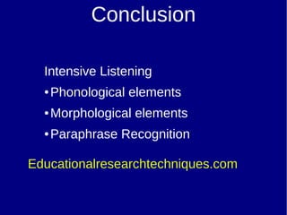 Intensive Listening in ESL | ODP