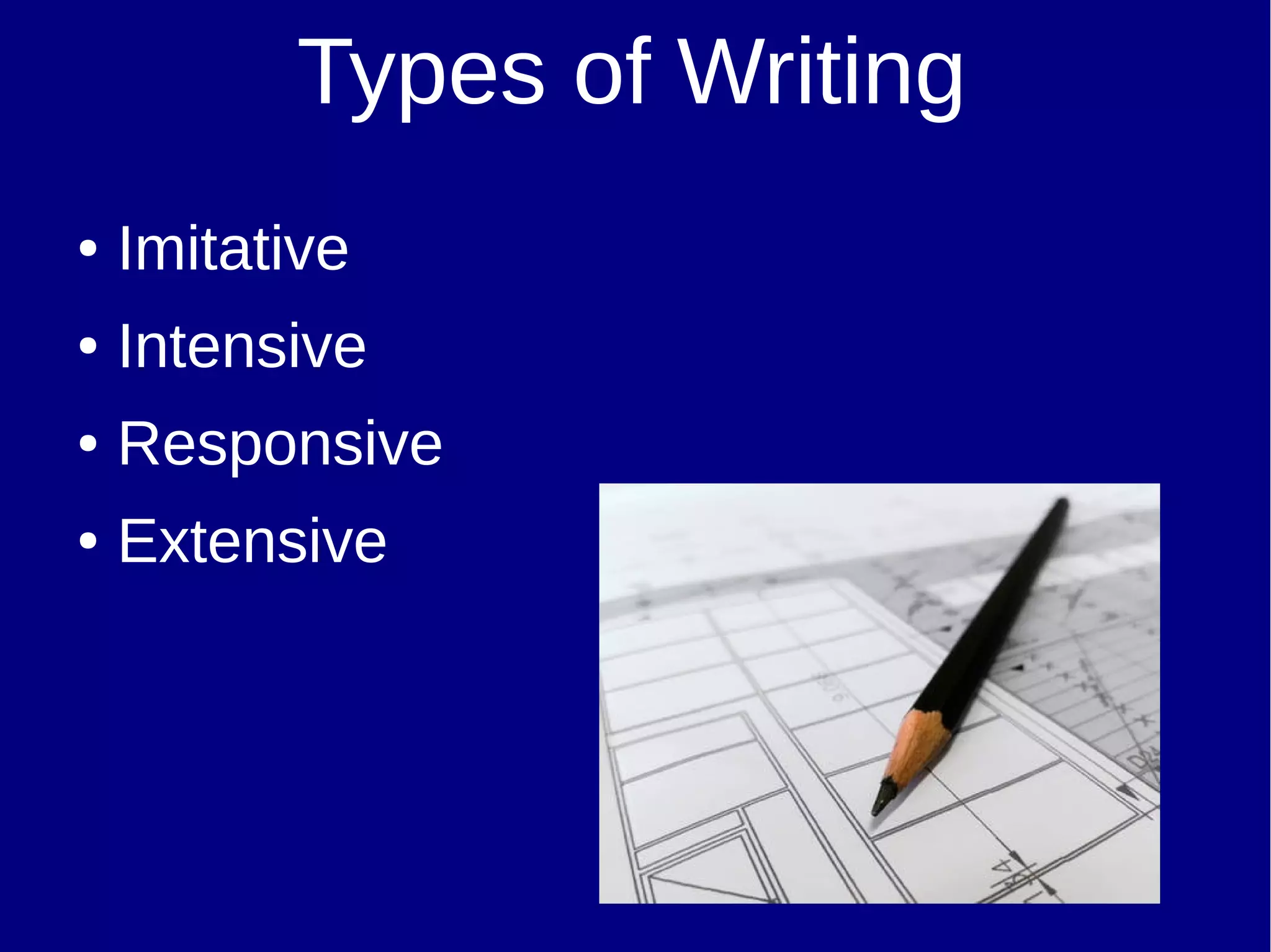 Types of Writing in ESL | ODP