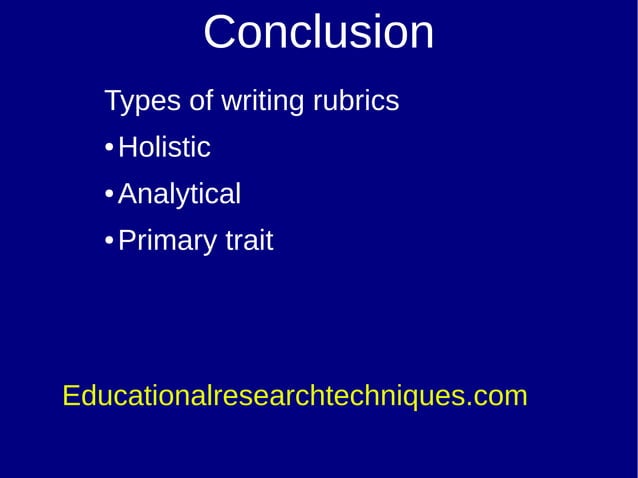 Types of Writing Rubrics | PPT