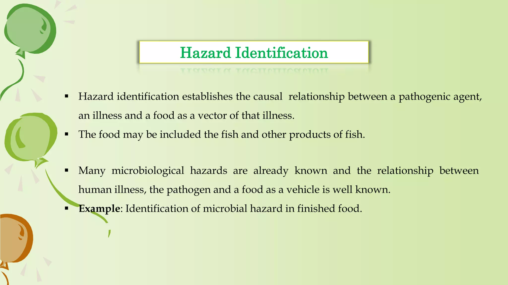 Microbiological Hazard and Risk Assessment of Fish and Fishery products ...