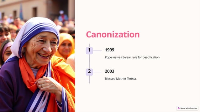 Mother Teresa AI generated inspiring ppt | PPTX
