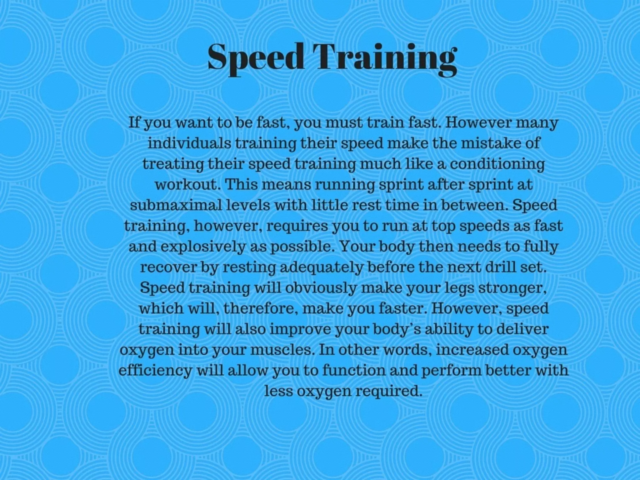 Speed & Conditioning Running | PDF