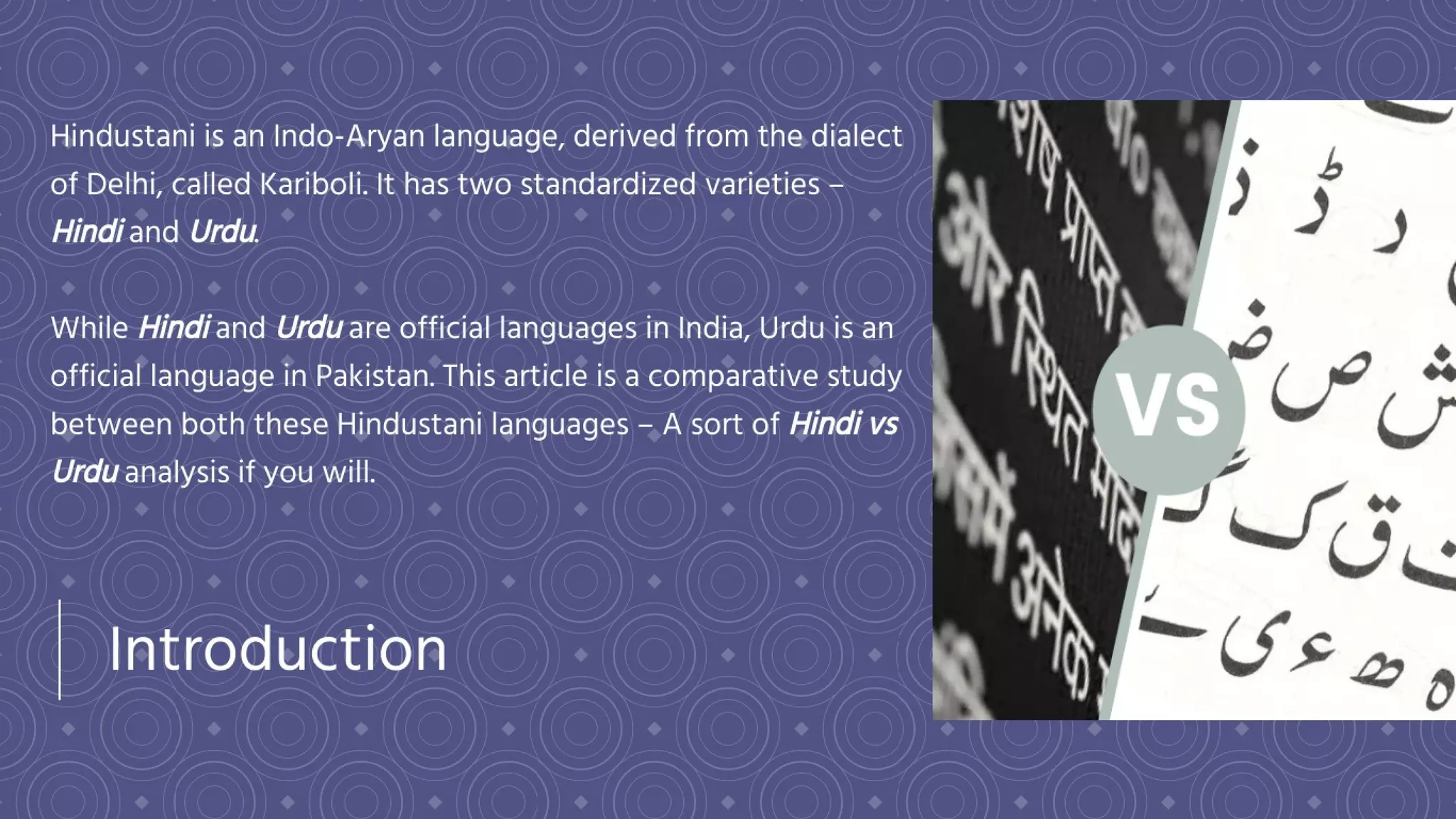 Hindi vs Urdu: What’s The Difference? | PPT