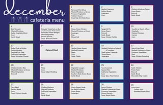Cafeteria Menu | PDF