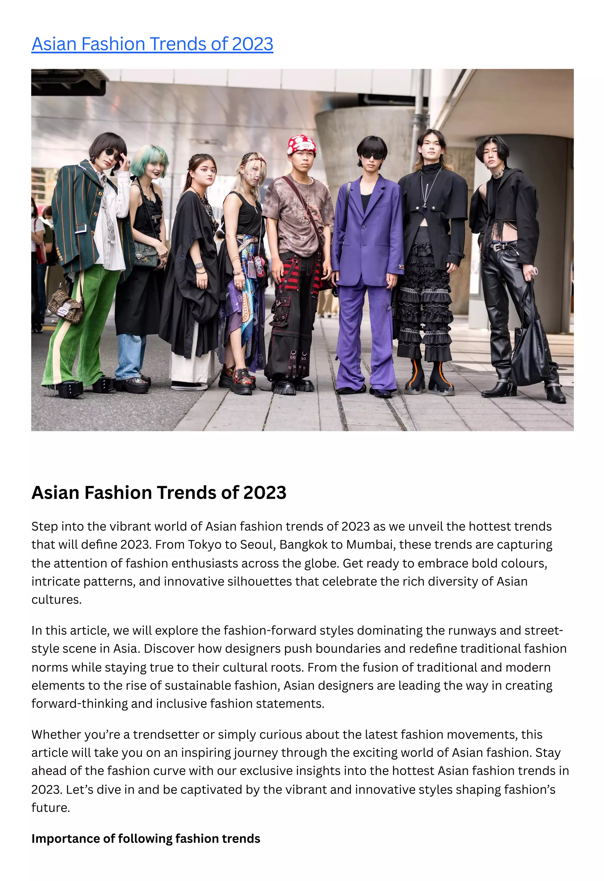 Asian Fashion Trends 2023 | PDF | Women\'s Clothing | Women\'s Fashion