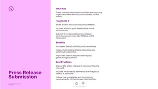 A Simple Guide to Types of Submission in SEO | PPT