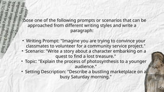 Types of Writing for the average student to read | PPTX