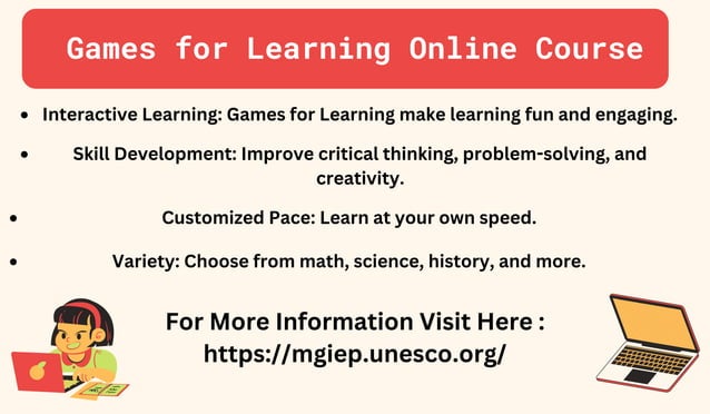 Games for Learning Online Course: Unlock Fun Ways to Learn | PPT