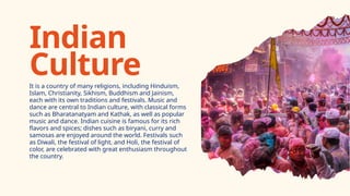 India and it's geographical features and culture | PPTX