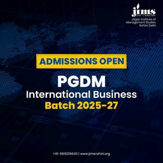 Admissions Open for PGDM International Business, Batch 2025-27 | PDF