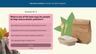 How Plastic Waste management solve environmental Issues | PDF