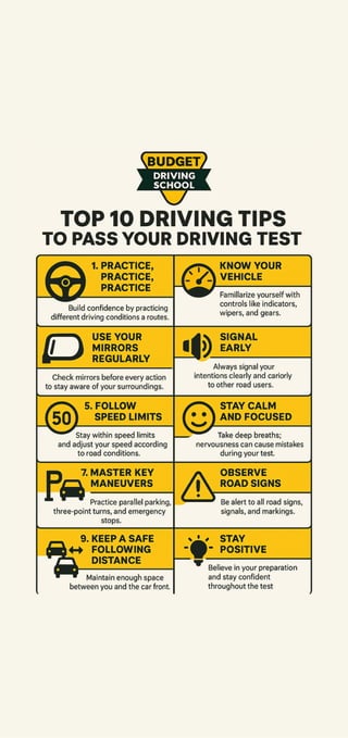 Top Driving Tips to Pass Your Driving Test with Confidence | PDF