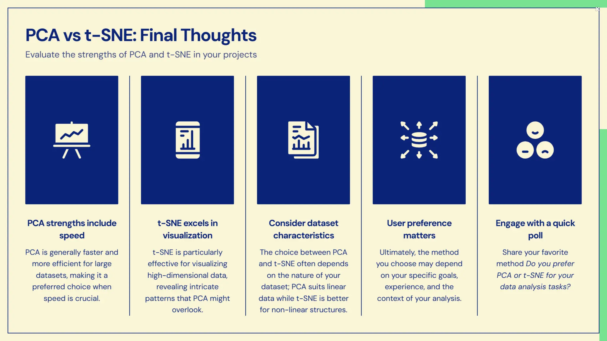 comparison between dimensionality reduction techniques : PCA vs t-SNE | PDF