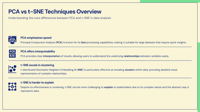 comparison between dimensionality reduction techniques : PCA vs t-SNE | PDF