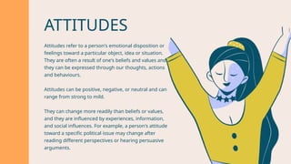 Understanding Values, Beliefs, and Attitudes | PPTX