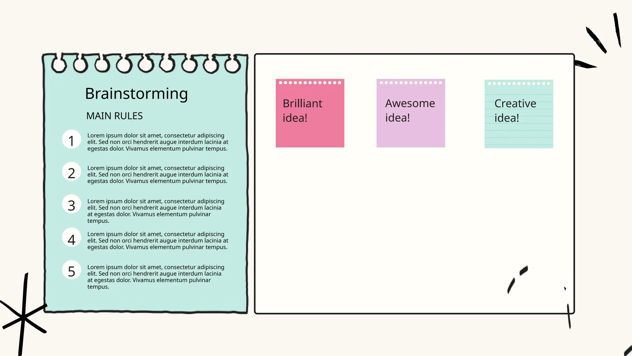 Digital Brainstorming Slides with Examples | PPTX