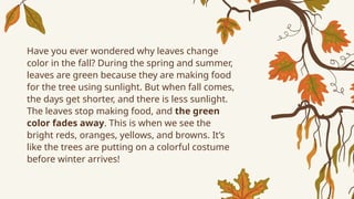 All About Fall Presentation - The Coolest Season | PPTX