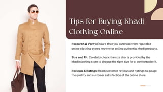 Timeless, Classic & Functional Khadi Clothing | PPT