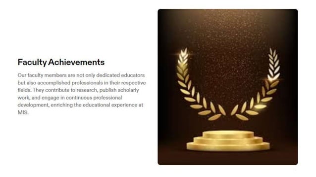 Meet the Dedicated Faculty of MIS | PPT