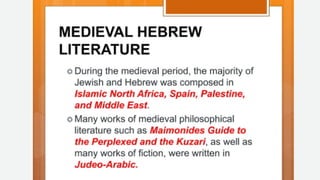 HEBREW LITERATURE ppt | PPT
