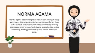 ppt norma-norma dalam kehidupan masyrakt | PPTX