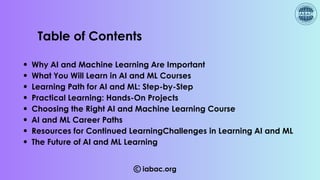 AI and Machine Learning Courses | IABAC | PDF