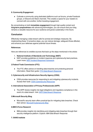 12 Proactive Steps to Handle a Data Breach Effectively | PDF