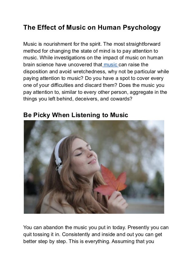 The Effect of Music on Human Psychology | PDF