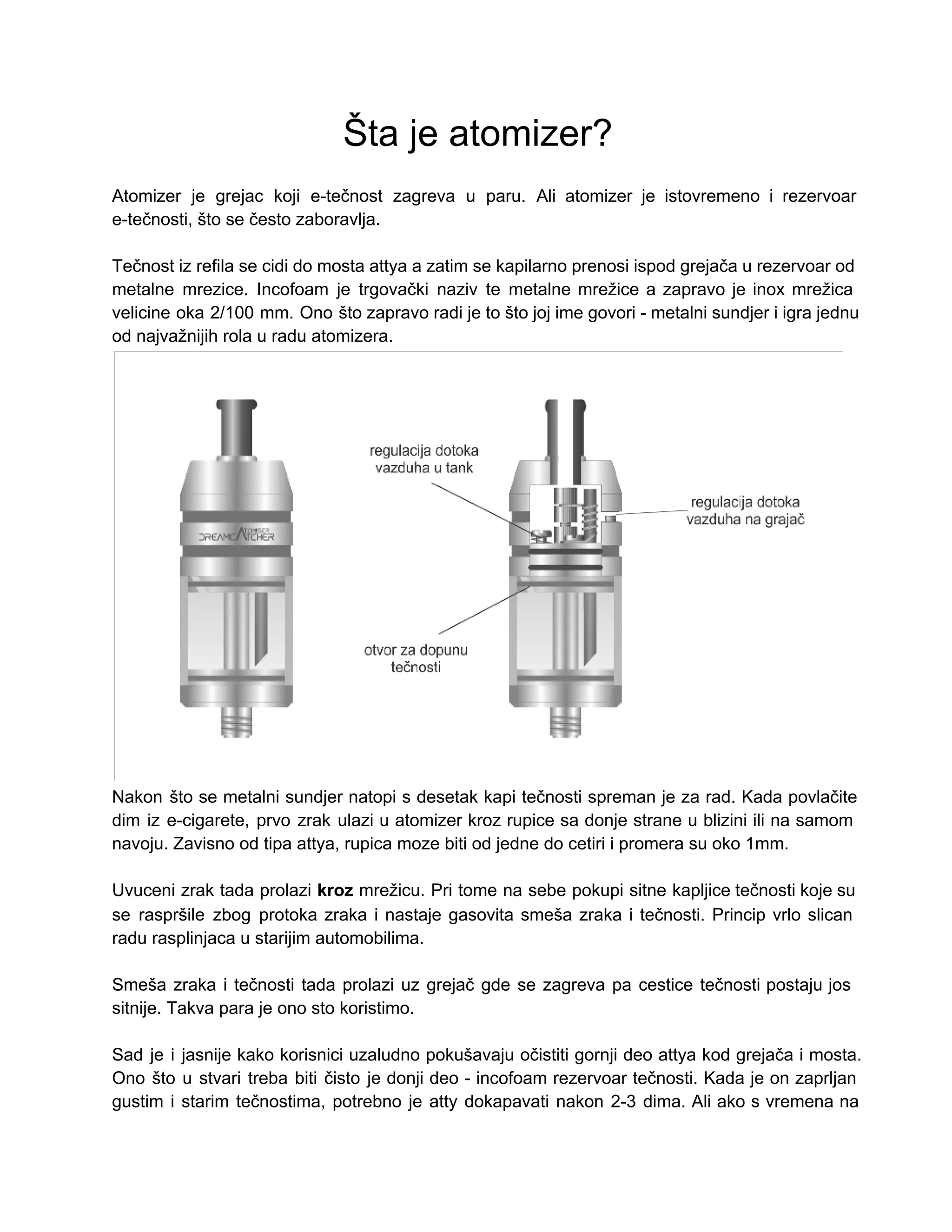 Šta je atomizer? | PDF