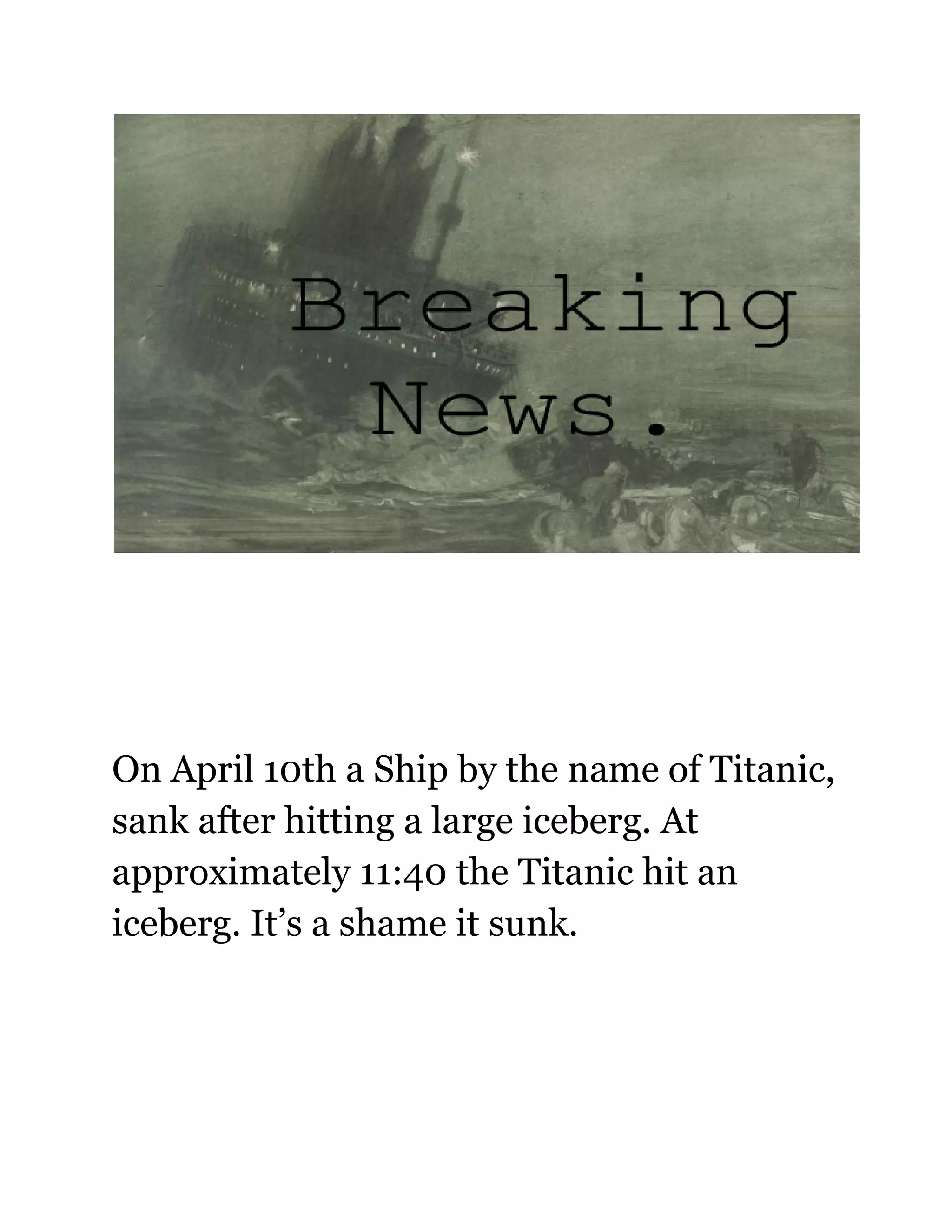 Titanic Presentation. | PDF
