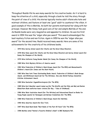 Roald Dahl English | PDF