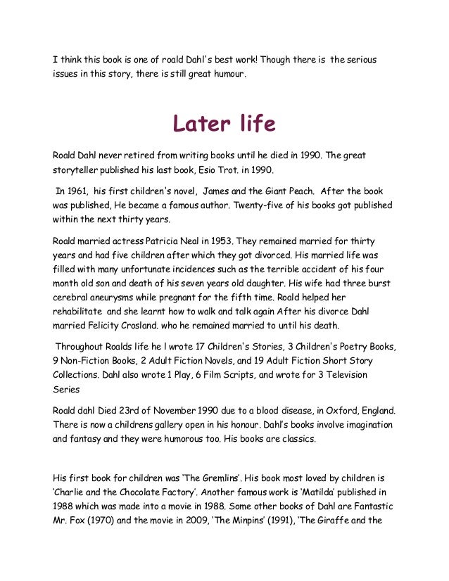 Roald dahl short stories for children - lsalotto