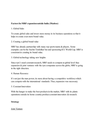 MRF Marketing Strategy | PDF