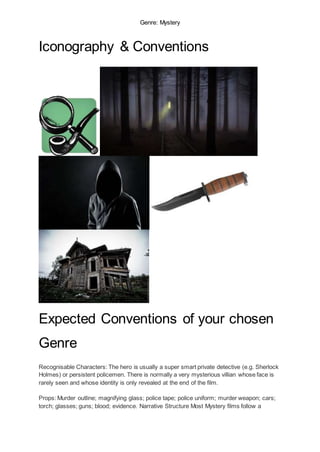 Conventions Of Film Genre | DOCX